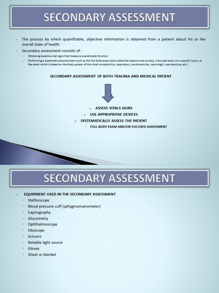 Secondary Assessment 1 | PDF | Nail (Anatomy) | Physical Examination