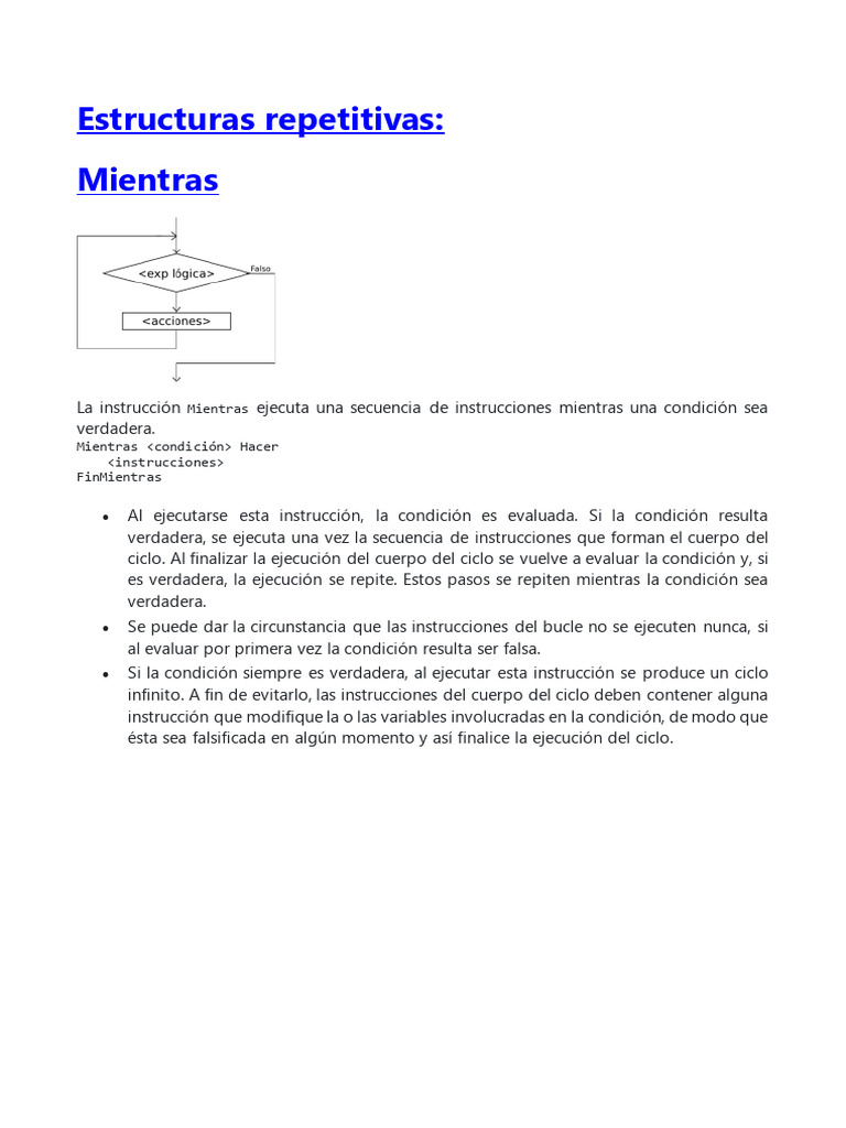 Ejercicios de Estructuras Repetitivas | PDF | Programa de computadora | Programación