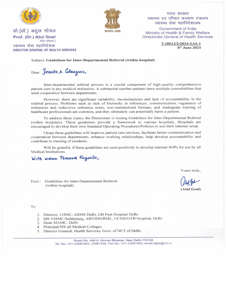 Hospital Referral Guidelines | PDF | Health Care | Patient