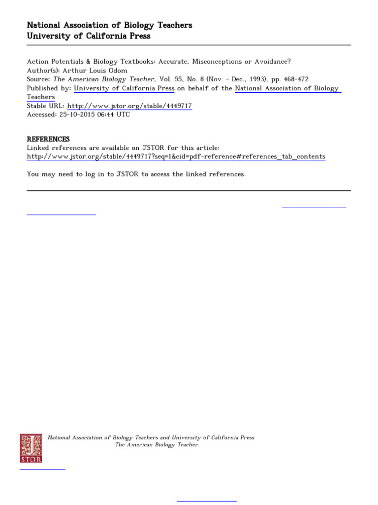 National Association of Biology Teachers University of California Press ...