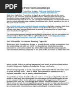 High Mast Light Pole Foundation Design | PDF | Foundation (Engineering ...