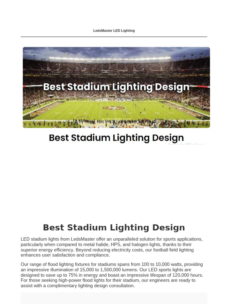 LedsMaster LED Lighting | PDF | Lighting | Light Emitting Diode