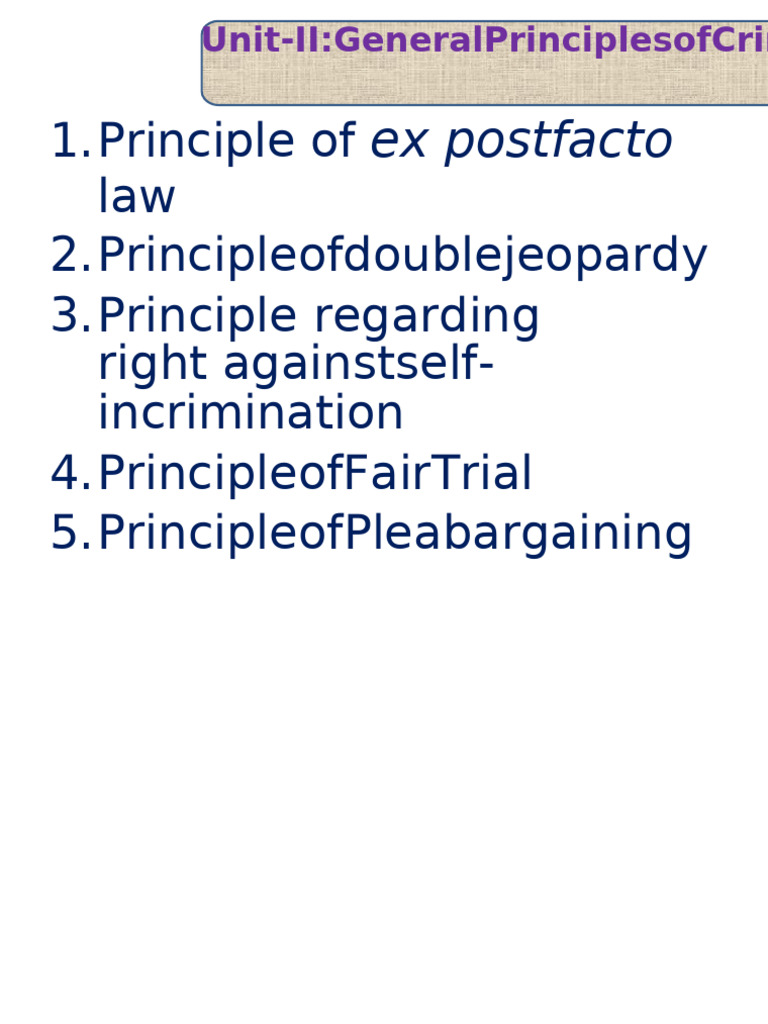 Unit II Principles of Criminal Justice System Regarding Rights of Accused Omraj | PDF | Double ...