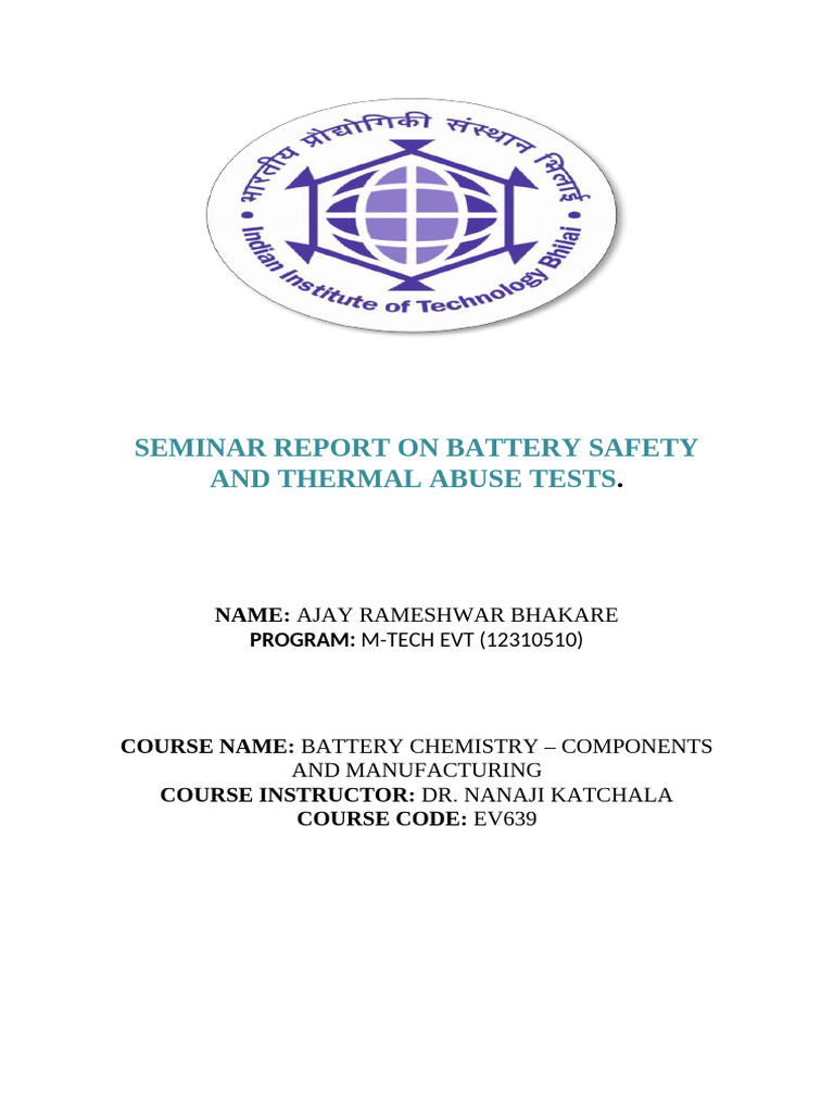 Battery Safety & Abuse Testing | PDF | Lithium Ion Battery | Electrode