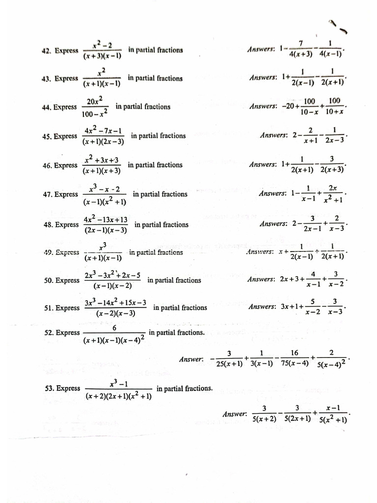 Partial Fraction Improper | PDF