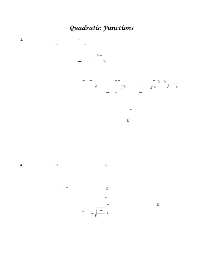 Quadratic Functions | PDF | Function (Mathematics) | Curve