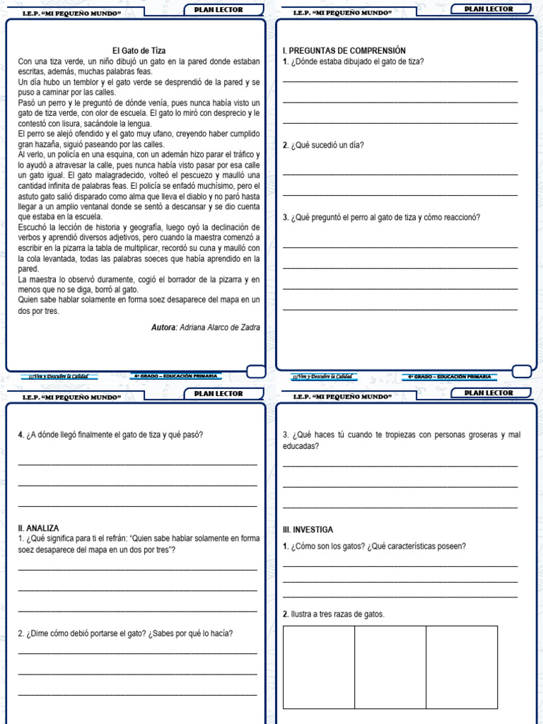 Plan Lector 4to | PDF