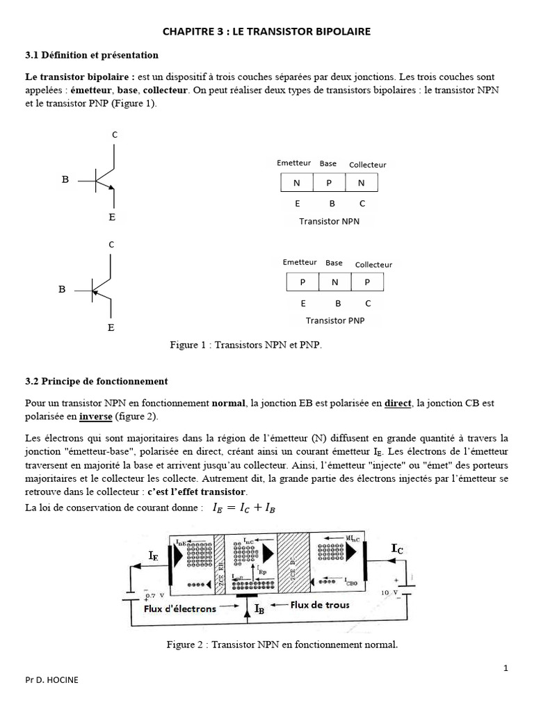 Fonctionnement du Transistor NPN | PDF | Transistor bipolaire | Transistor