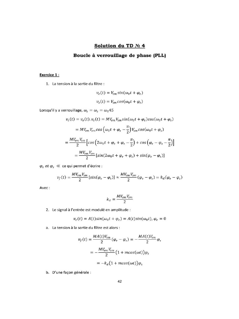 Solution-TD4 Fonction de lélectronique | PDF