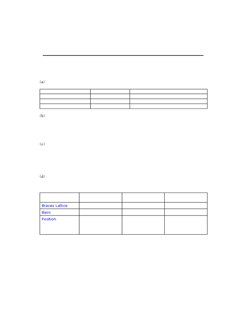 Crystal+Structure HW#1+Solutions | PDF | Ion | Mineralogy