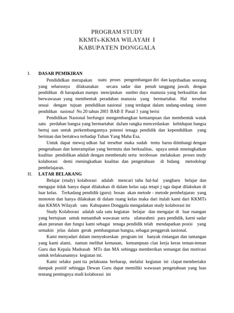 Program Study Tiru | PDF