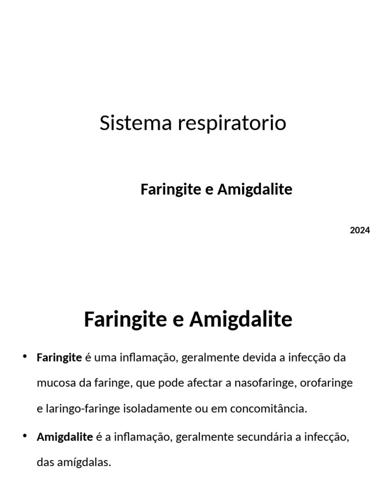 Faringite Amigdalite e Crupe - 125832 | PDF | Laringe | Doenças e ...