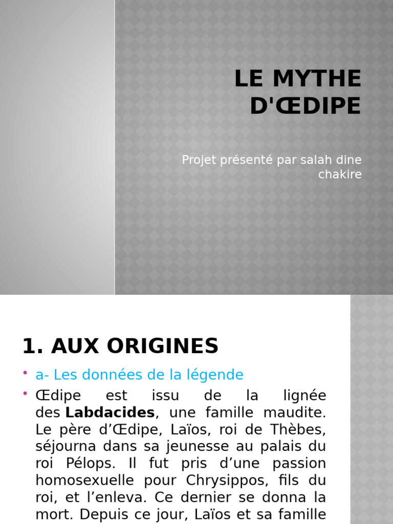 Le Mythe d'Œdipe | PDF | Œdipe