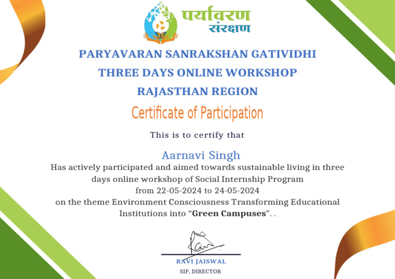 Rajasthan Certificate | PDF