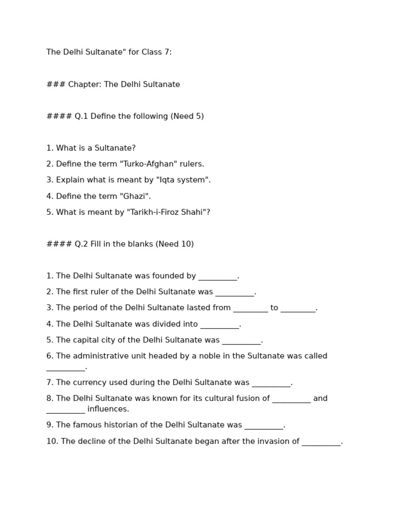 SS Chapter 3 Worksheet Std 7 | PDF