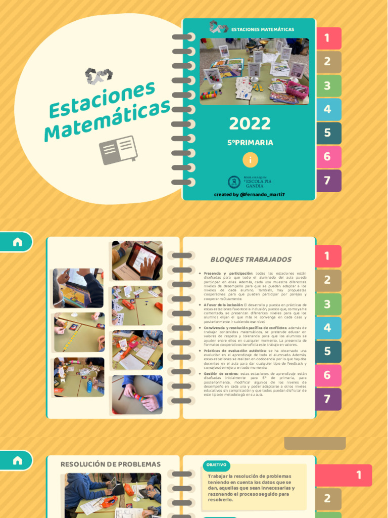 Estaciones Matemáticas para 5º Primaria | PDF | Inclusión (Educación ...