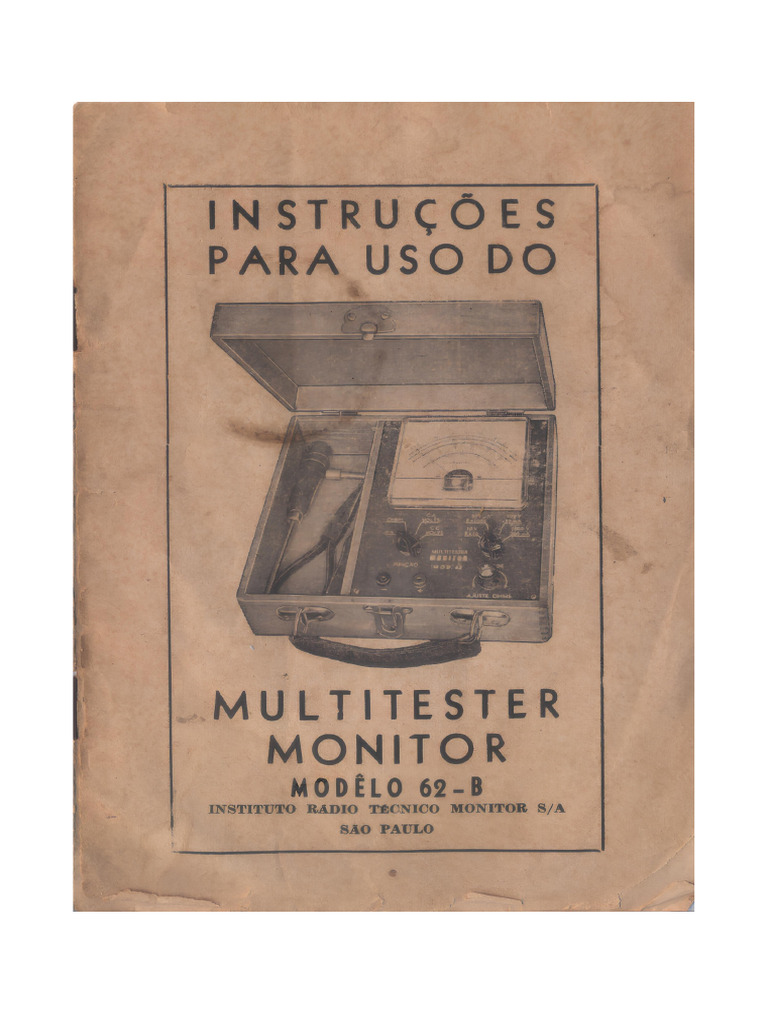 Manual Multitester Monitor - Mod 62-B | PDF