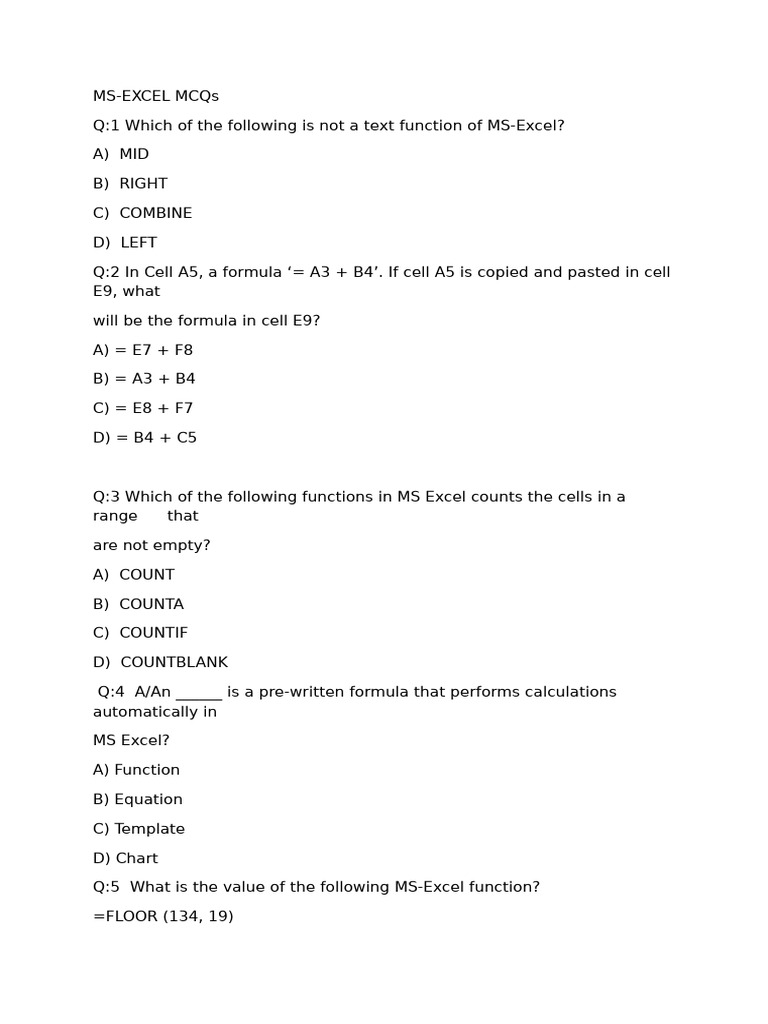 MS excel | PDF | Microsoft Excel | Spreadsheet MS excel | PDF | Microsoft Excel | Spreadsheet
