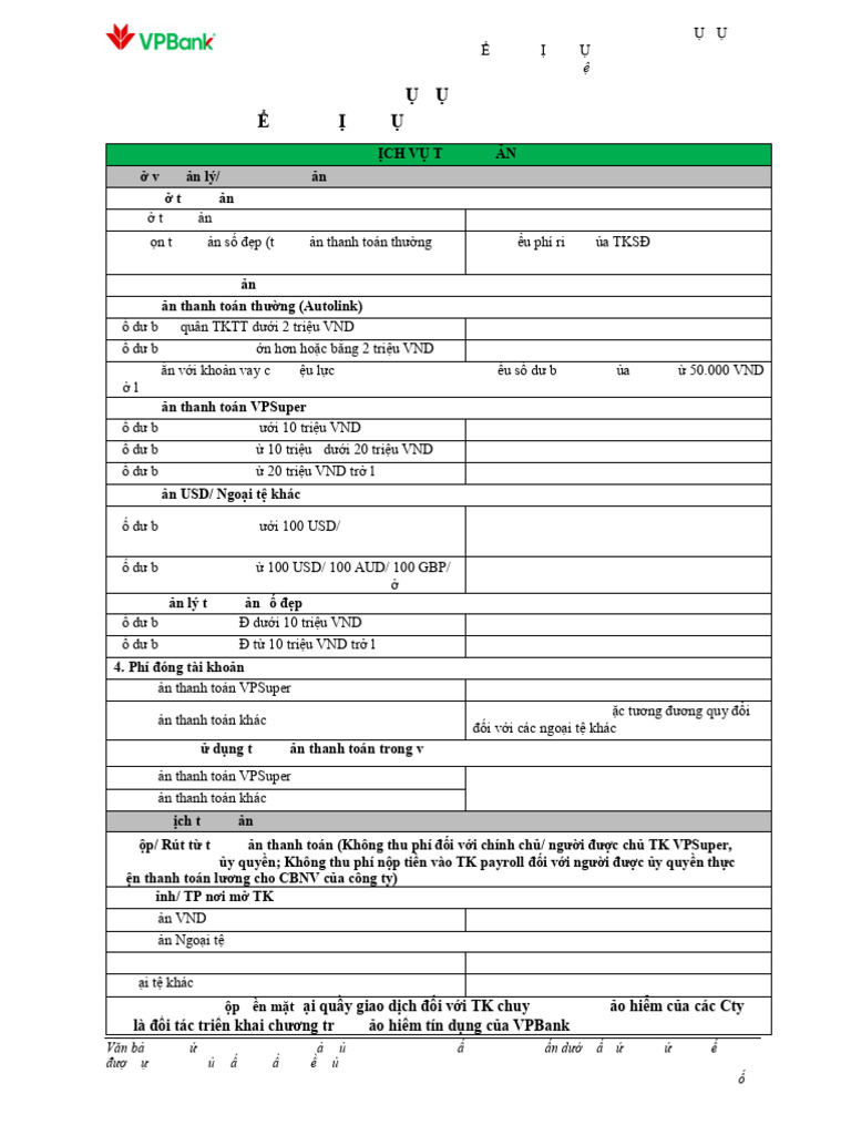 Bieu Phi Dich Vu Khach Hang Ca Nhan 09082023 | PDF