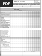 Check List Ambulancia | PDF | Ambulância | Veículo motorizado