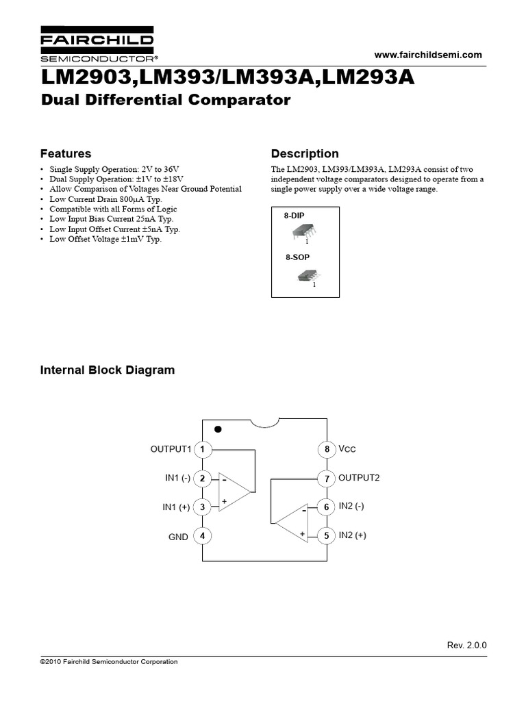 LM393N Fairchild | PDF | Electronic Circuits | Computer Engineering