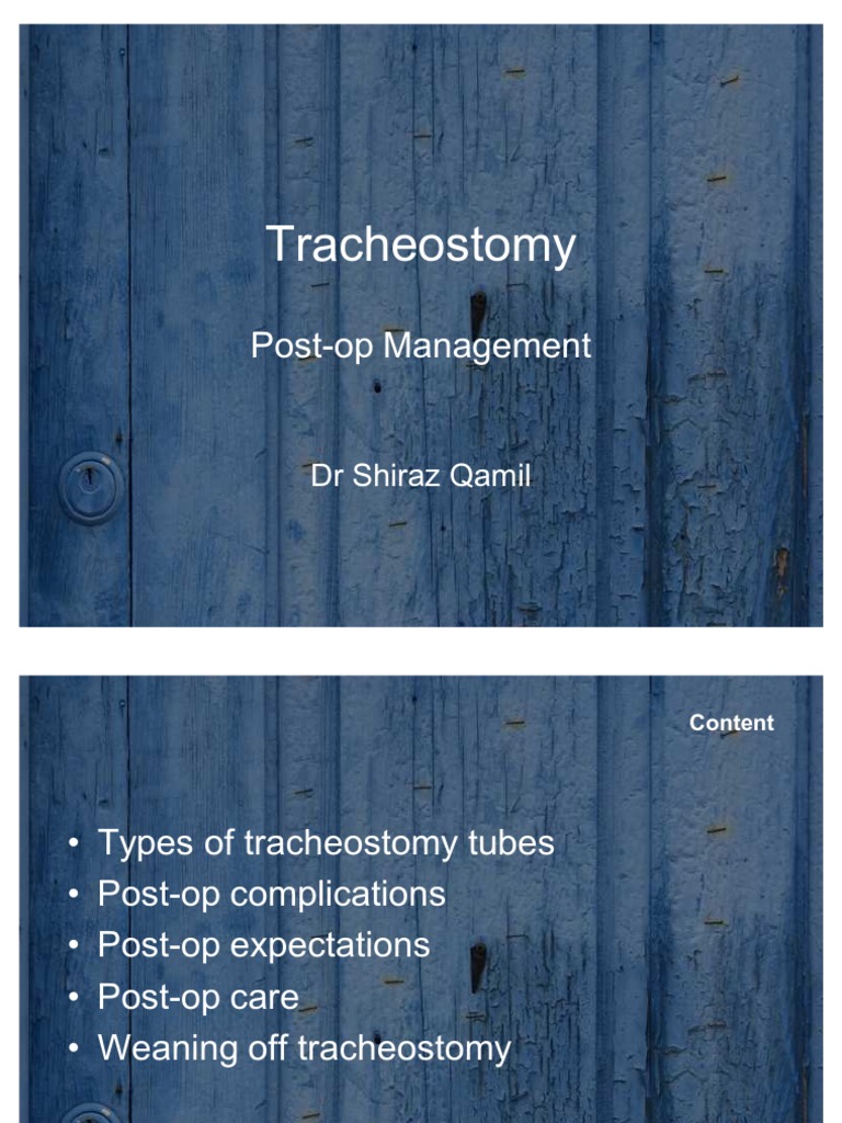 Tracheostomy Care & Wean | PDF