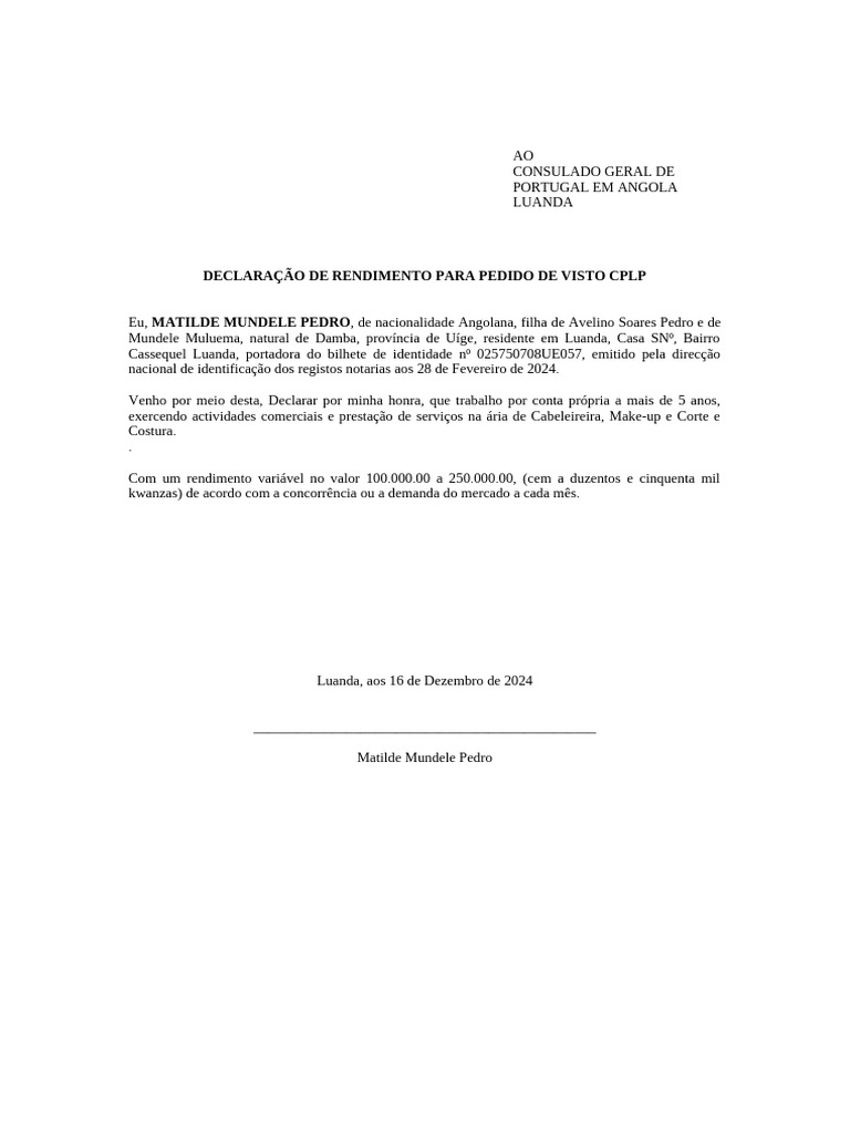 declaração de rendimento (2) | PDF