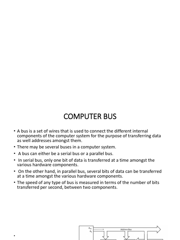 Computer Bus Architecture | PDF | Central Processing Unit | Input/Output