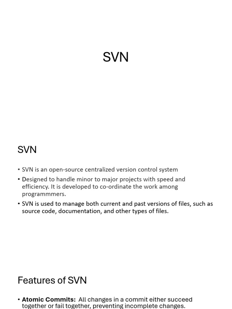 9 SVN | PDF | Version Control | Computer File