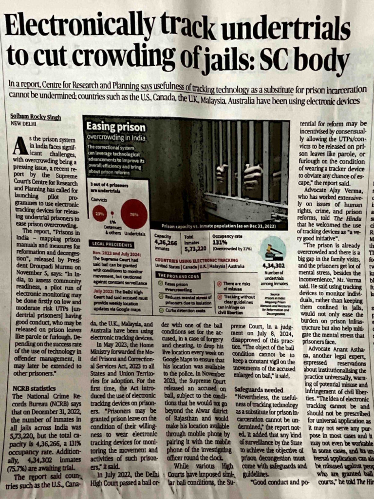 Prison Overcrowding and Bulldozer Justice | PDF | Crimes | Crime & Violence