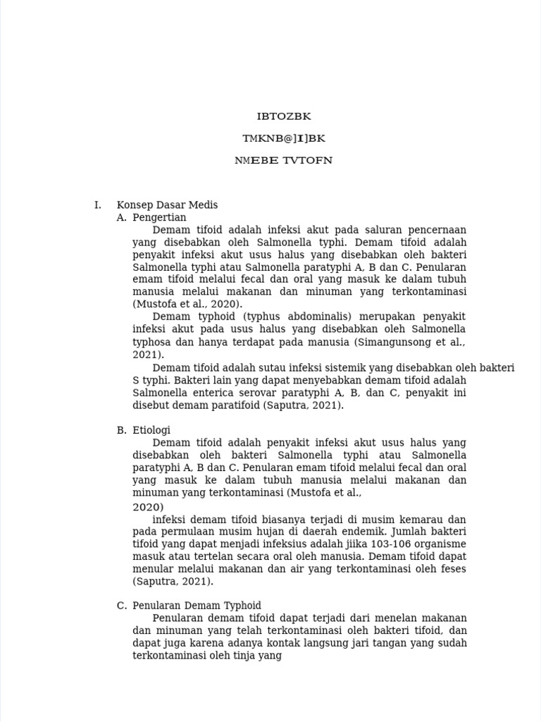 PDF Lp Demam Typoid Baru | PDF