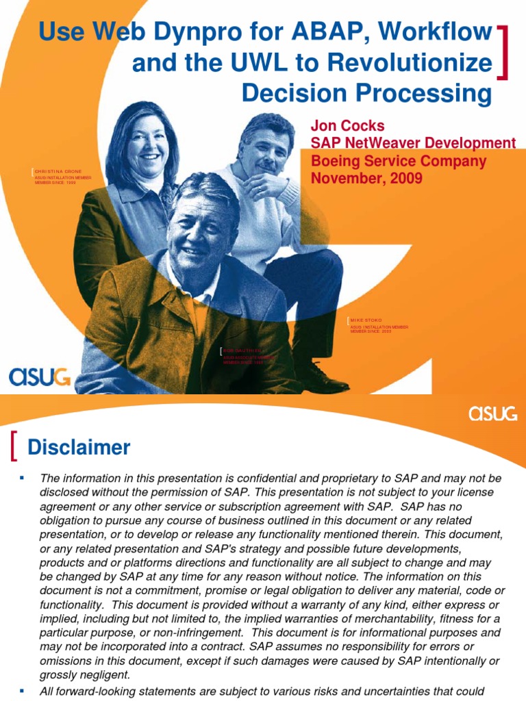 Use Web Dynpro For ABAP, Workflow and The UWL To Revolutionize Decison ...
