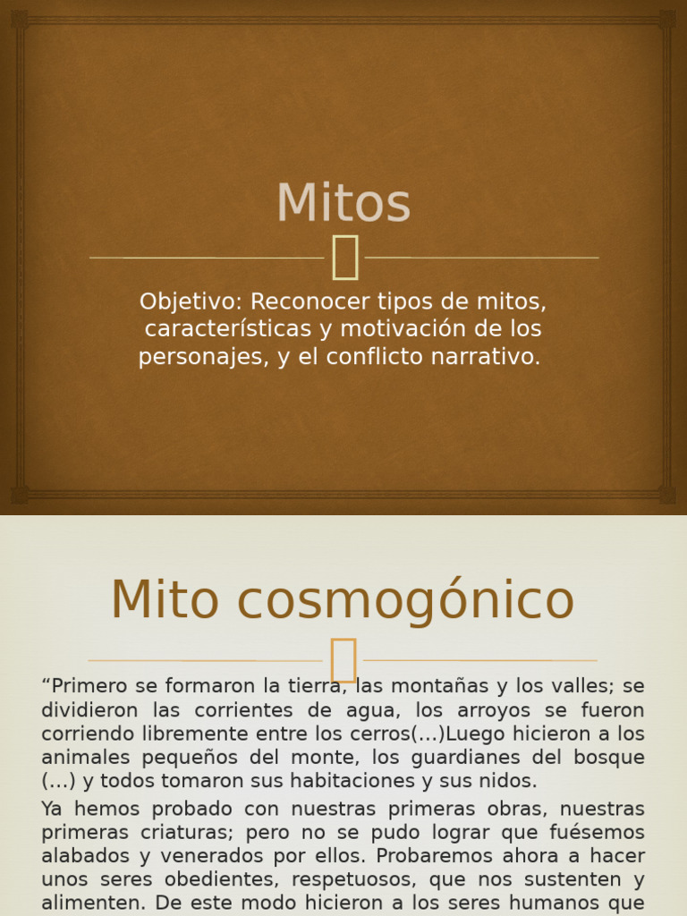 Tipos y Características de Mitos | PDF | Mitología