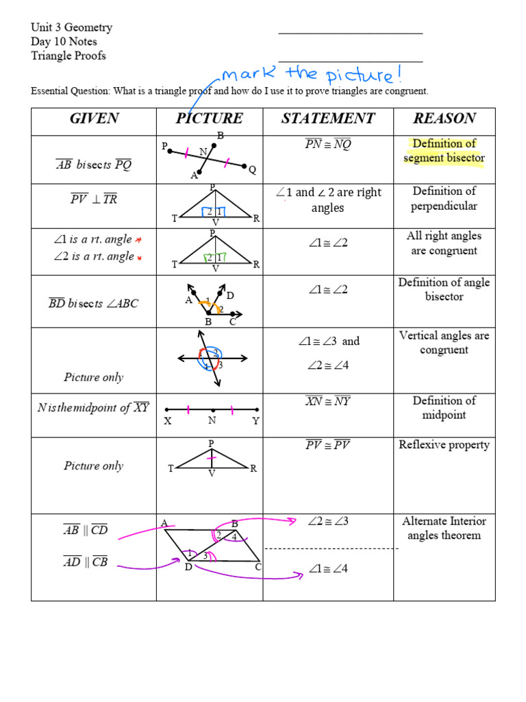 10aa. Triangle Proofs | PDF | Elementary Mathematics | Geometry
