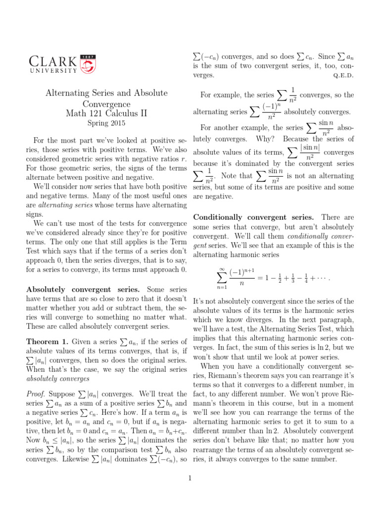 Alt Series | PDF | Functions And Mappings | Complex Analysis
