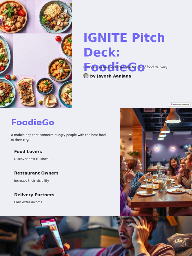 IGNITE Pitch Deck FoodieGo | PDF | Restaurants | Pricing