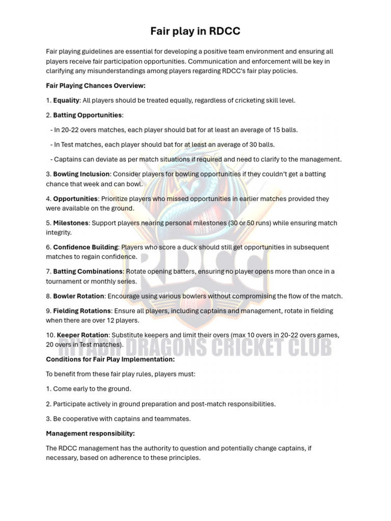 RDCC fair play | PDF