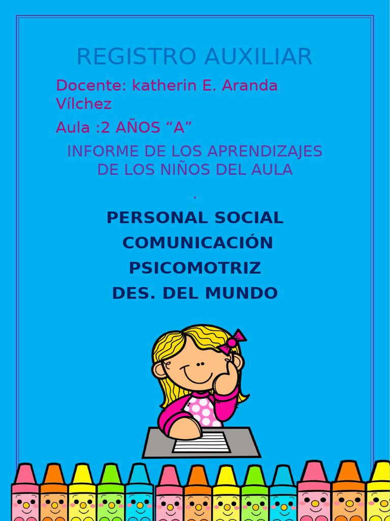 Carátula Para Registro Auxiliar 2025 Pdf