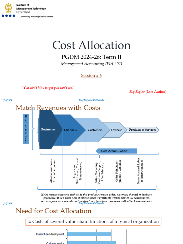 Cost Allocation in Management Accounting | PDF | Cost | Business Economics