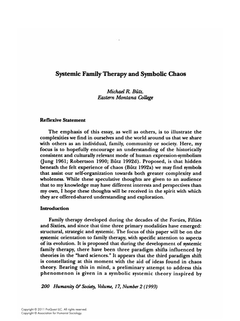 Systemic Family Therapy and Sy | PDF