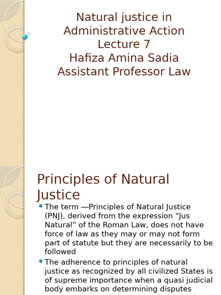 Principles of Natural Justice Explained | PDF | Justice | Crime & Violence
