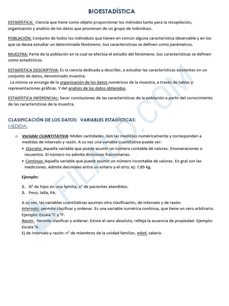 Bio Esta Di Stica | PDF | Histograma | Diferencia