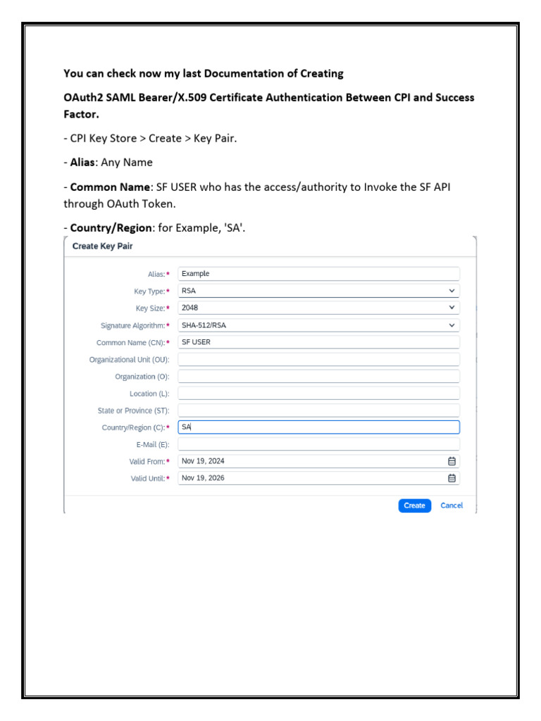 OAuth SAML Assertion SF and CPI | PDF