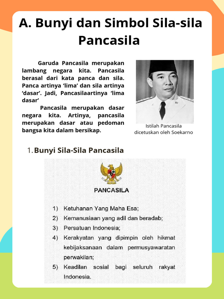 Bahan Ajar Simbol Pancasila PKN | PDF