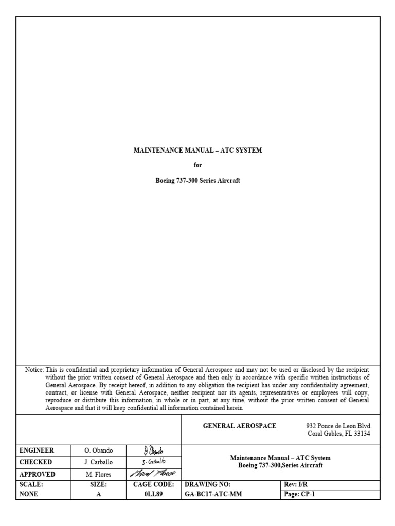 Boeing 737-300 ATC System Manual | PDF | Transponder (Aeronautics) | Radio