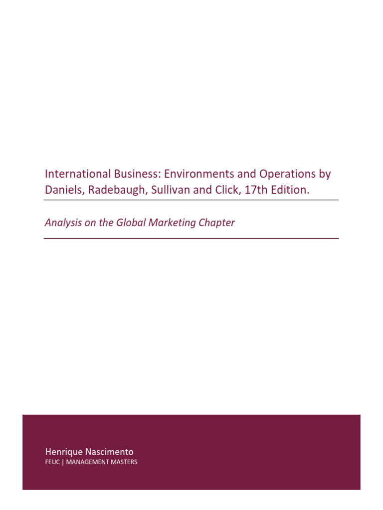 Notes On International Business | PDF | Marketing | Brand