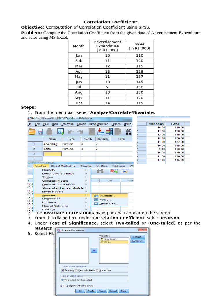 RM-Lab20- Correlation and Regression Analysis using SPSS | PDF | Regression Analysis | Errors ...
