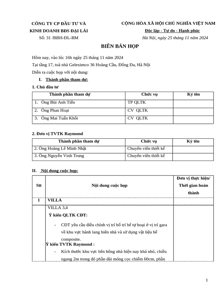 241125-DL-BBH-31 - ĐL-RM | PDF