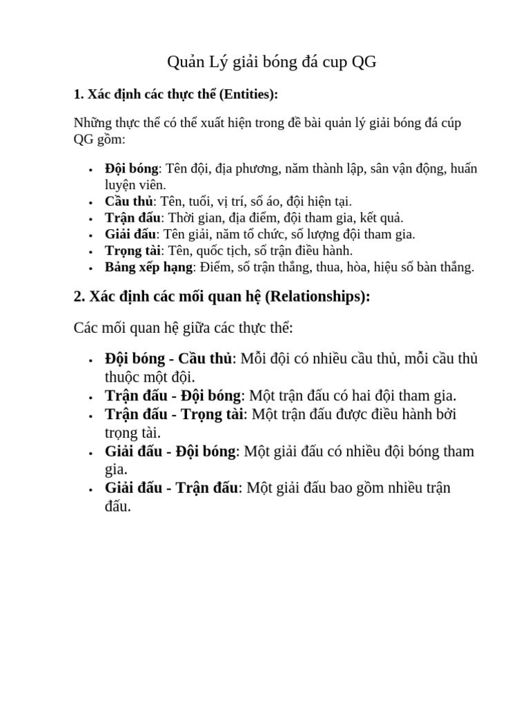 Trần Công Lâm - Quản Lý giải bóng đá cup QG | PDF