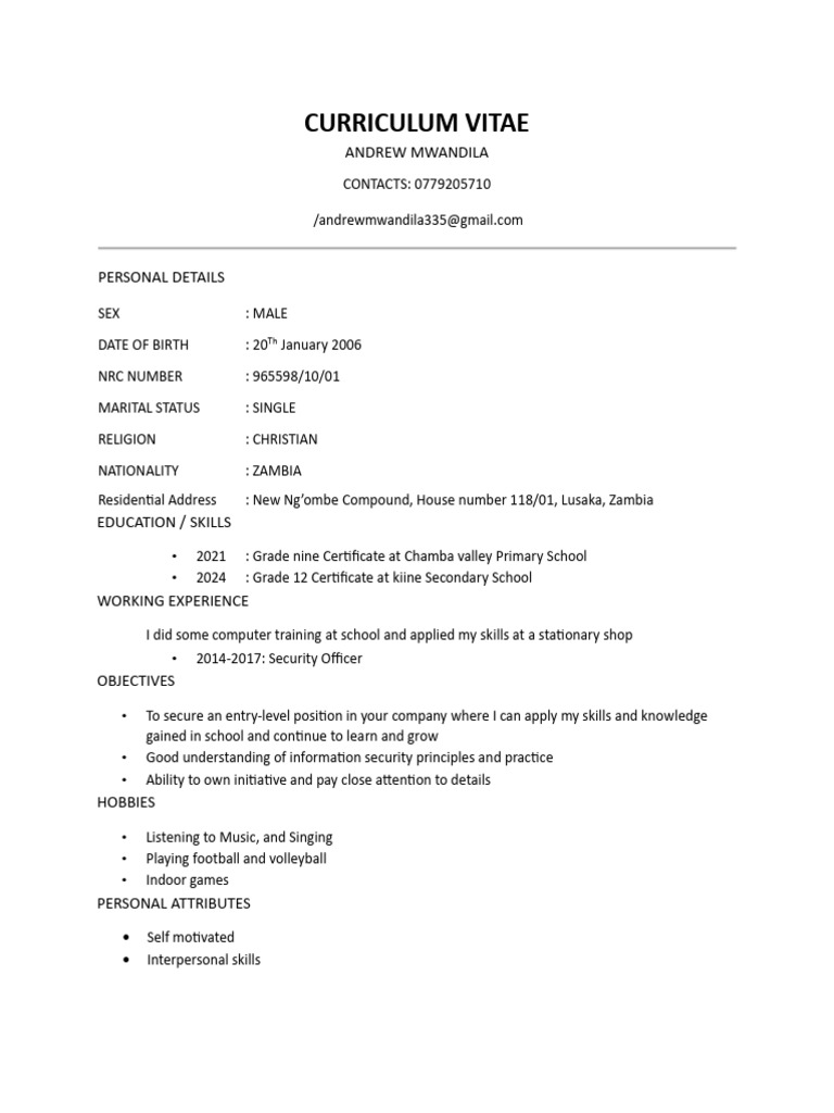 Curriculum Vitae | PDF